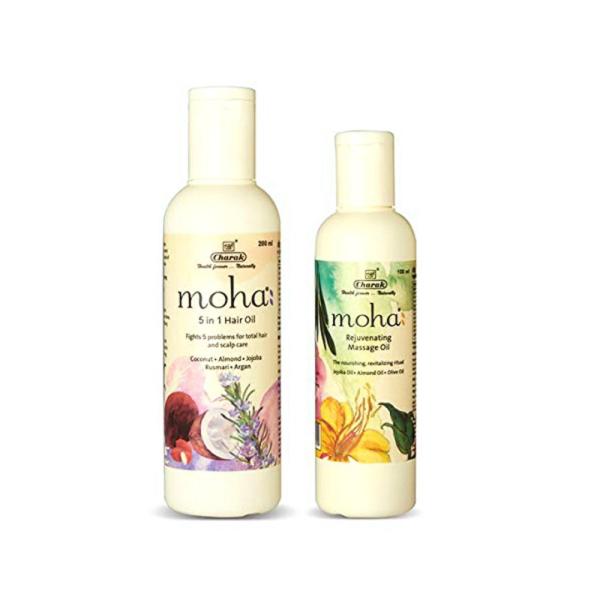 Moha 5 In 1 Hair Oil 200 ml + Moha Rejuvenating Massage Oil 100 ml 1's