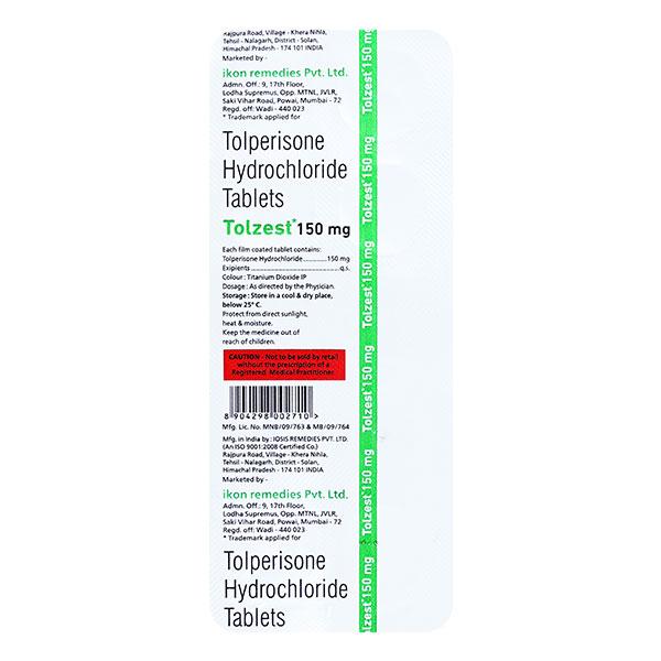 TOLZEST 150mg Tablet 10's Price, Uses, Side effects, Substitutes | Netmeds