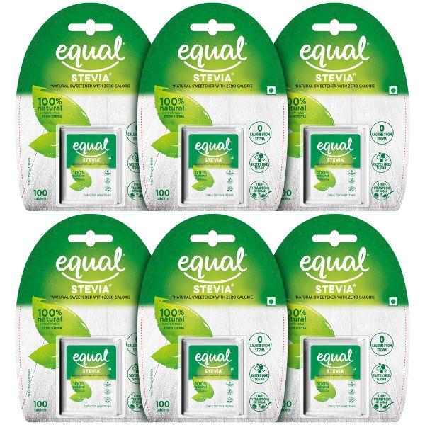 Equal Stevia Sweetener Tablet (Pack of 6 x 100's) 1's Online at Best ...