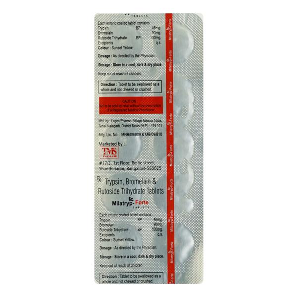MILATRYP FORTE Tablet 10's Price, Uses, Side effects, Substitutes | Netmeds
