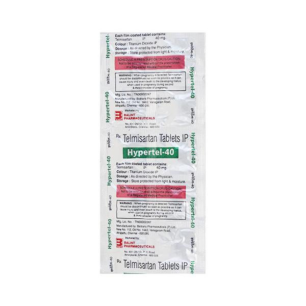 Hypertel 40Mg Tablet 10's