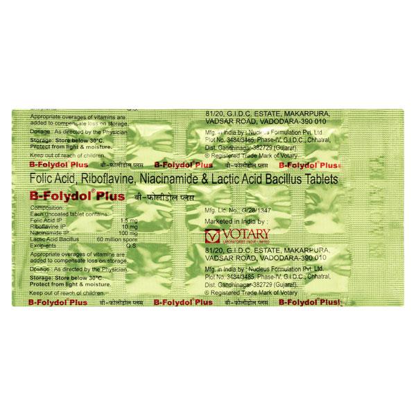 B FOLYDOL PLUS Tablet 15's Price, Uses, Side effects, Substitutes | Netmeds