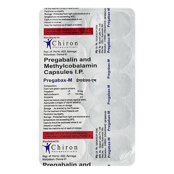 PREGABAX M Capsule 10's Price, Uses, Side effects, Substitutes | Netmeds