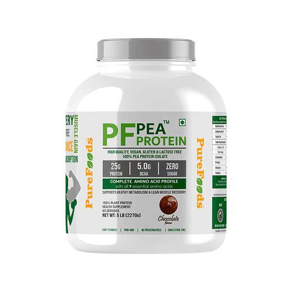 Buy PureFoods PF Pea Protein Powder - Chocolate Flavour 2270 gm Online ...