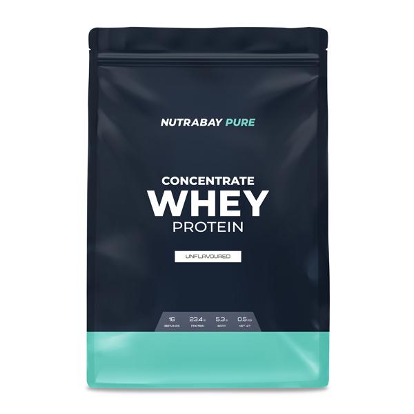 Buy Nutrabay Pure Concentrate Whey Protein Powder - Unflavoured 500 gm ...