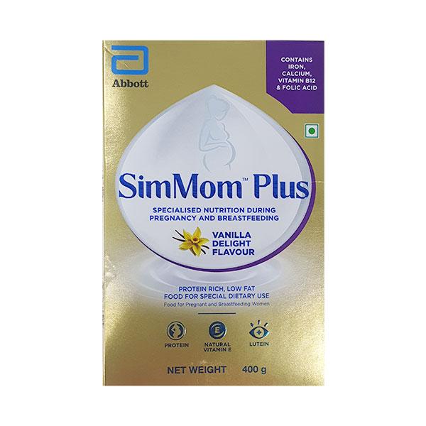 Buy SimMom Plus Vanilla Delight Flavour Nutritional Powder 400 gm ...