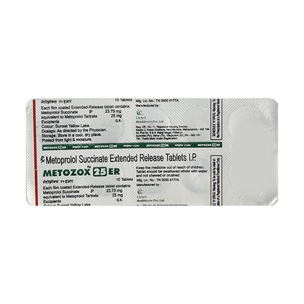 Metozox ER 25mg Tablet 10'S