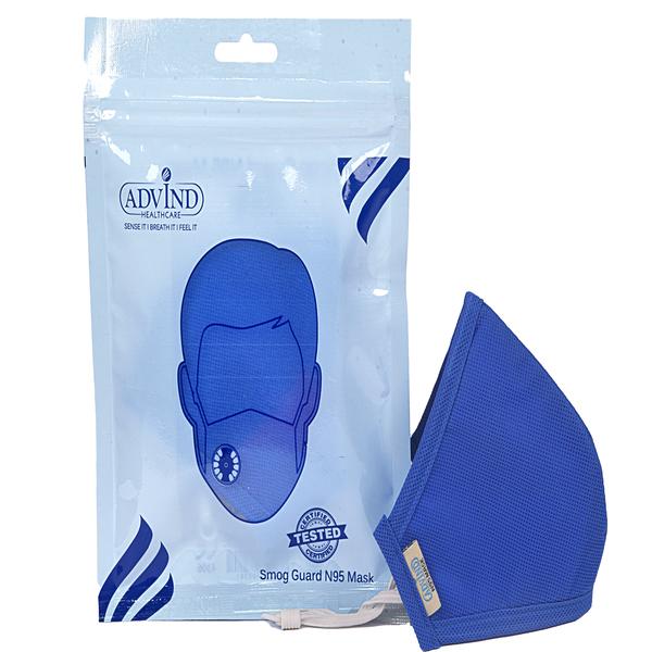 Buy Advind Smog Guard N95 For 6-10 Years Kids Face Mask (S) - Blue 1's ...