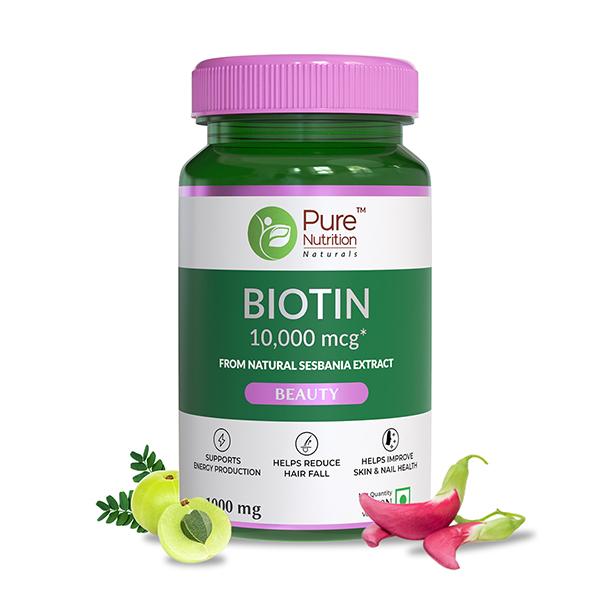 Buy Pure Nutrition Biotin Tablet 60's Online at Discounted Price | Netmeds