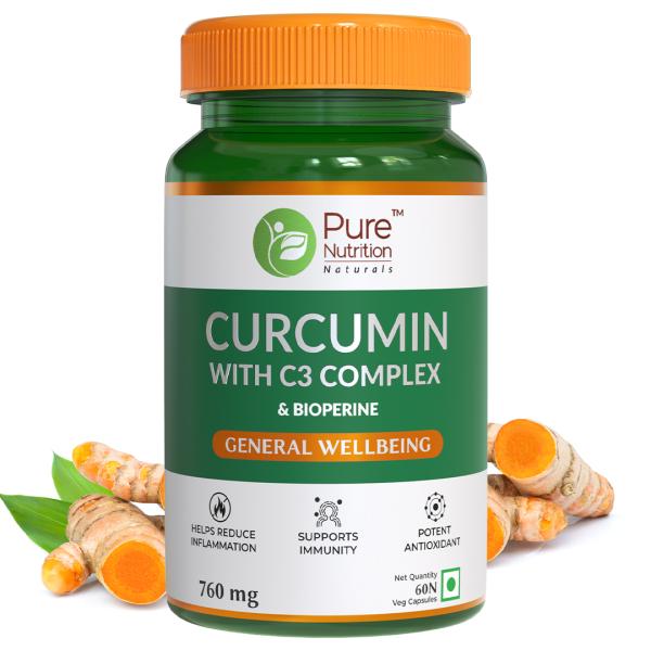 Pure Nutrition Curcumin with C3 Complex 760 mg Veg Capsule 60's Online ...