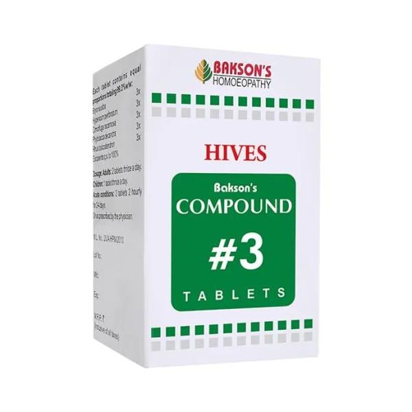 Bakson's Compound # 3 Hives or Urticaria Tablet 100 gm Online at Best ...