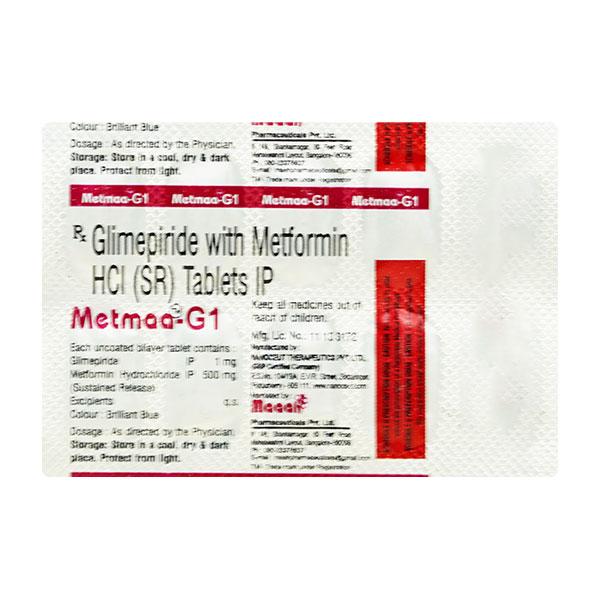 METMAA G 1 Tablet 10's : Price, Uses, Side Effects | Netmeds