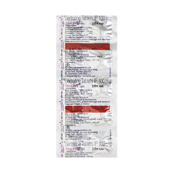 Tralin 100mg Tablet 10'S