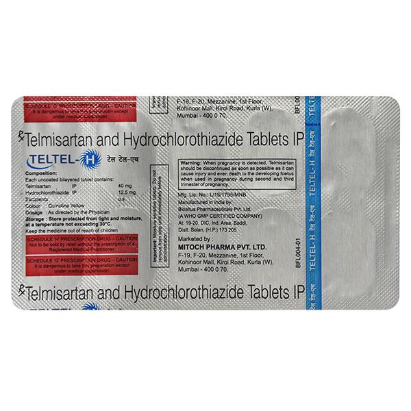 Teltel H 40/12.5mg Tablet 10'S
