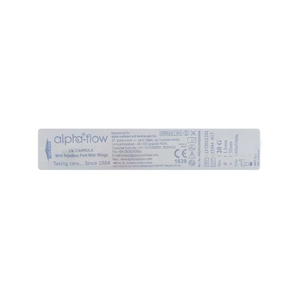 Buy Alpha Flow IV Cannula (20 G) 1's Online at Best Price - Cannula