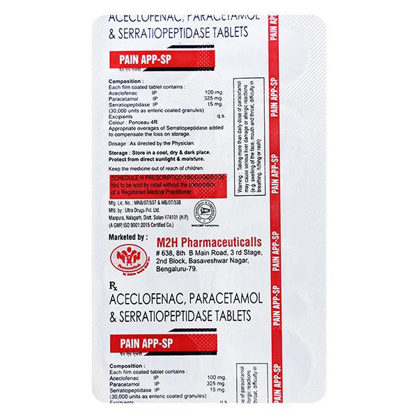Buy PAIN APP SP Tablet 10's Online at Upto 25% OFF | Netmeds