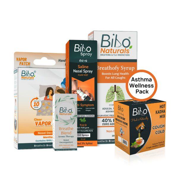 Buy Bibo Asthma Wellness Pack (Clear Vapour Patch + Breathe Blend ...