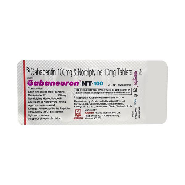 Gabaneuron NT 100 Tablet 10'S Price, Uses, Side effects, Substitutes ...
