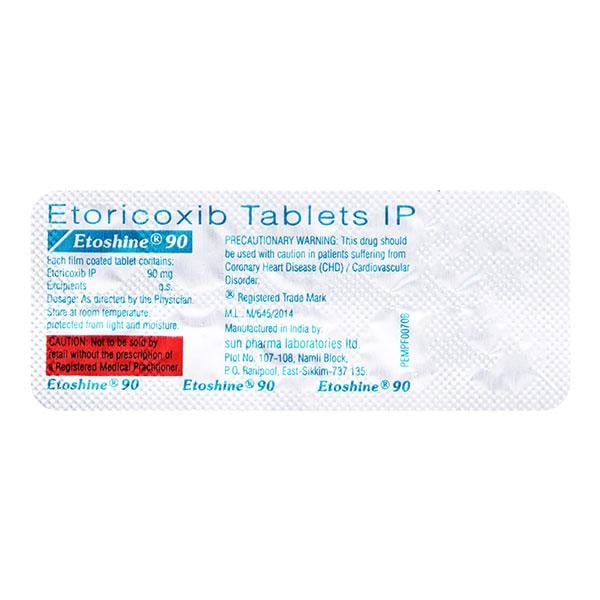 Etoshine 90mg: View Price, Benefits, Side Effects | Netmeds