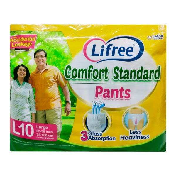 Lifree Comfort Standard Adult Diaper Pants (L) 10's Online at Best ...