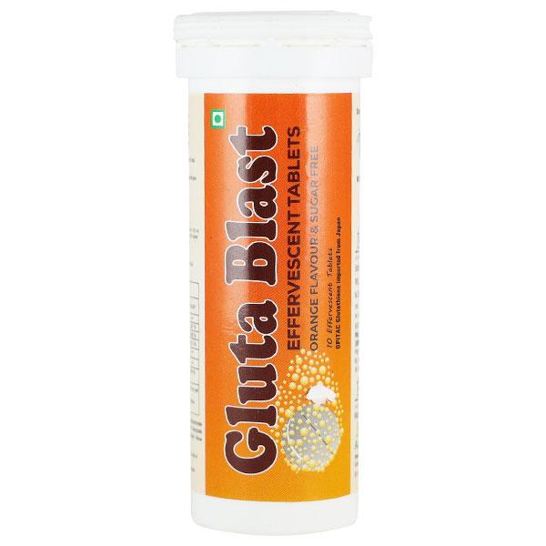 Buy GLUTA BLAST SUGAR FREE ORANGE FLAVOUR Effervescent Tablet 10's ...