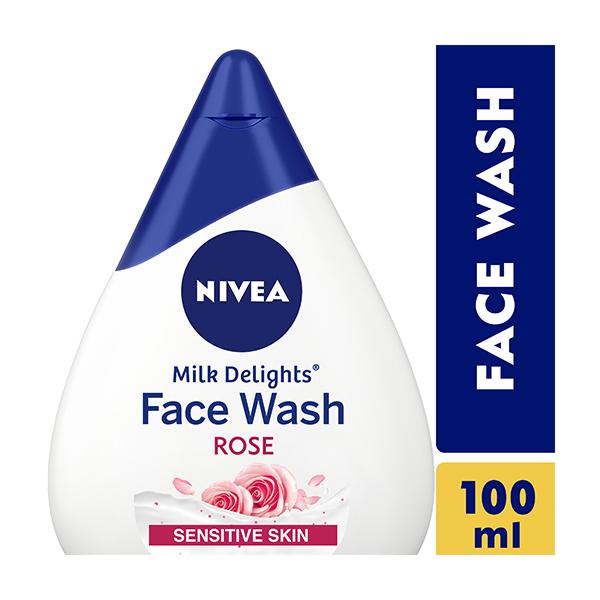 Buy Nivea Milk Delights Face Wash for Sensitive Skin - Rose 100 ml ...