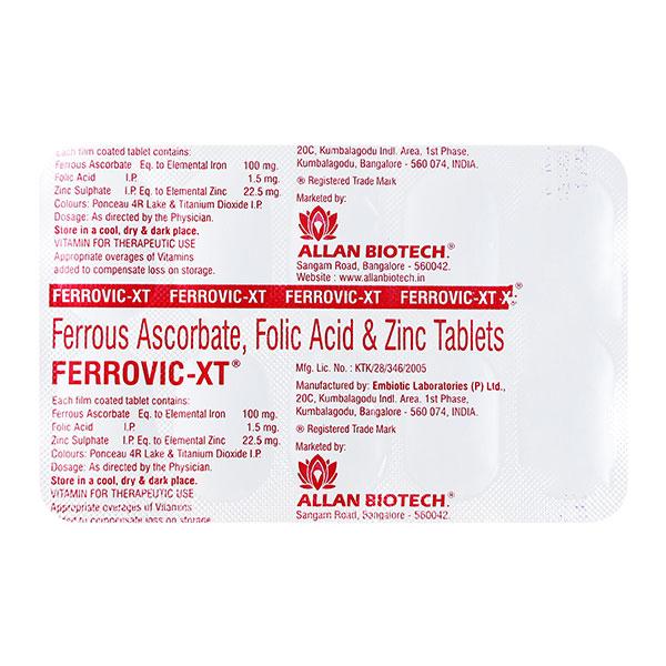 Buy FERROVIC XT Tablet 10's Online at Upto 25% OFF | Netmeds