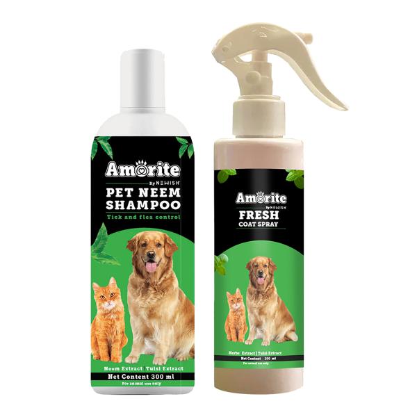 Buy Amorite Cot spray 200 ml And Dog shampoo 300 ml (Combo Pack) 1's ...