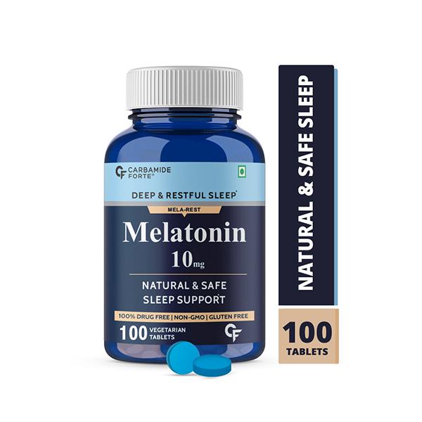 Buy CF Mela-Rest Melatonin 10 mg Veg Tablet 100's Online at Discounted ...