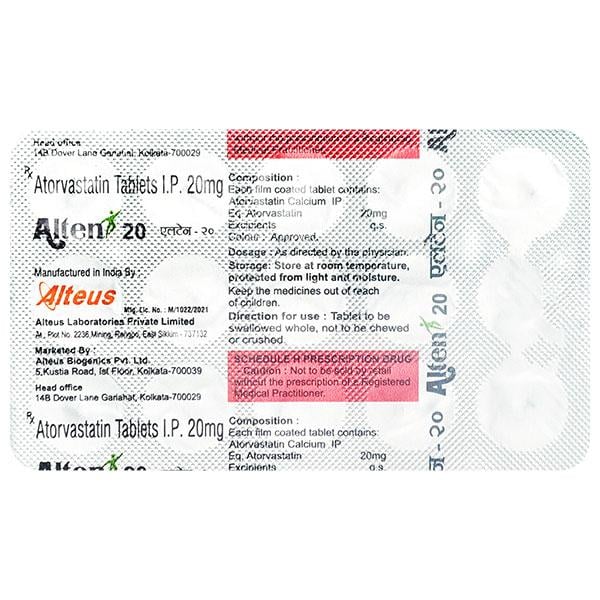 Buy Alten 20Mg Tablet 15's Online at Upto 25% OFF | Netmeds