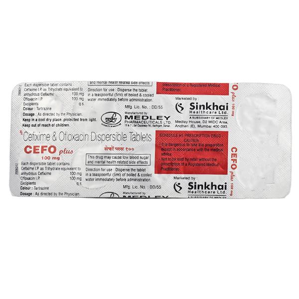 Cefo Plus 100mg Tablet 10'S