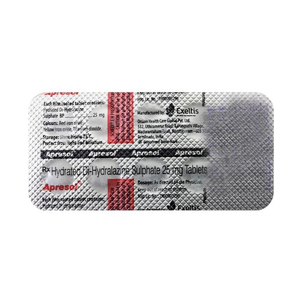 Apresol 25mg Tablet 10'S