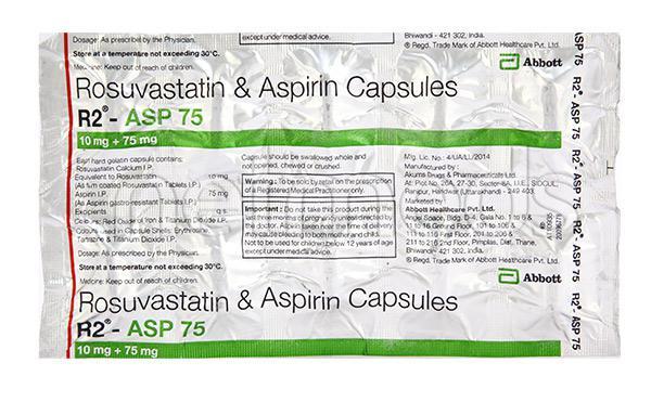 R2 Asp 75mg Capsule 10'S