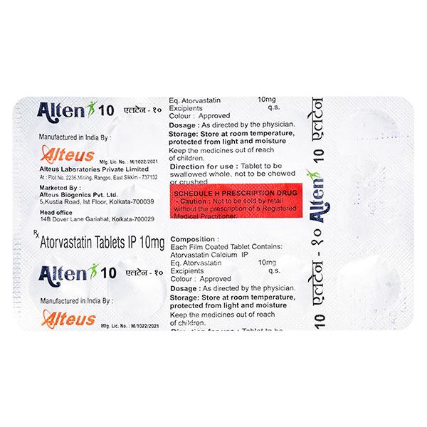 Buy Alten 10Mg Tablet 15's Online at Upto 25% OFF | Netmeds