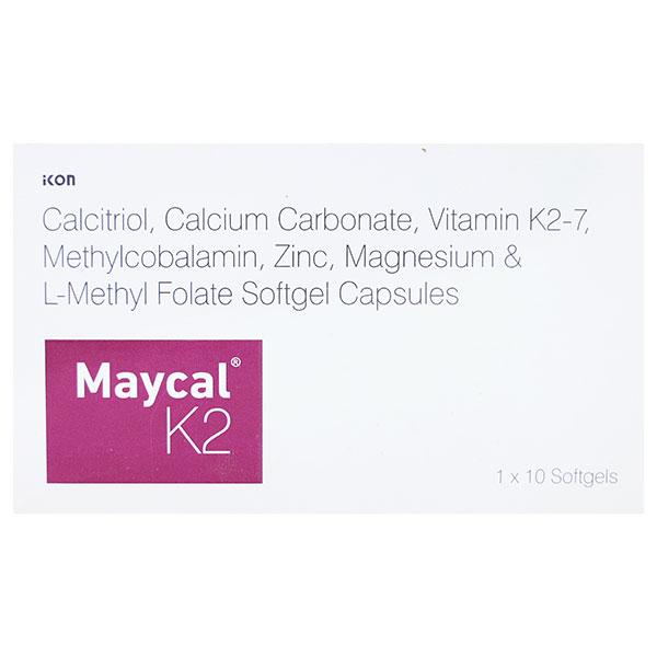 MAYCAL K2 Softgel 10's Price, Uses, Side effects, Substitutes | Netmeds