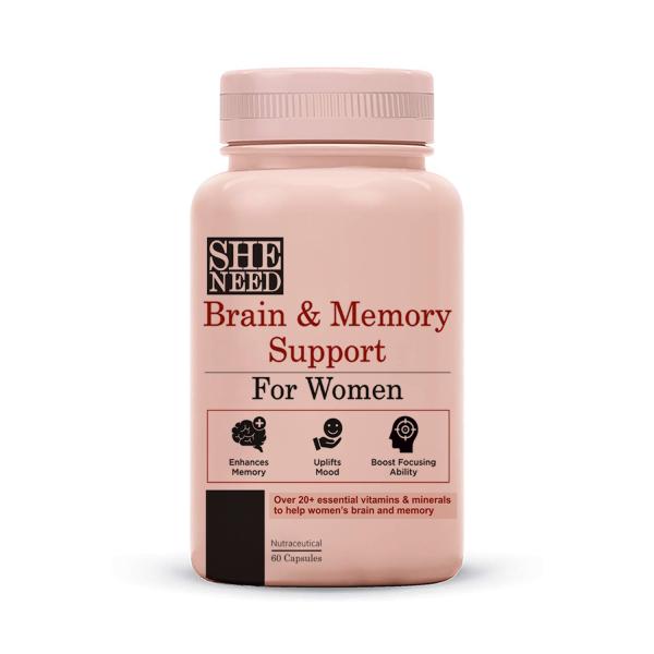 SheNeed Brain & Memory Support for Women Capsule 60's