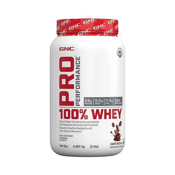GNC Pro Performance 100% Whey Protein Powder - Cafe Mocha 0.907 kg ...