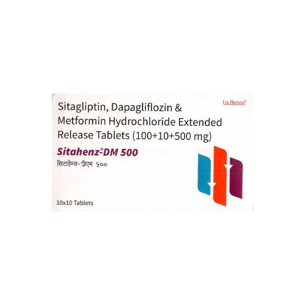 SITAHENZ DM 500 Tablet 10's Price, Uses, Side effects, Substitutes ...