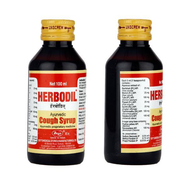 Herbodil Cough Syrup 100ml - Buy Medicines online at Best Price from ...
