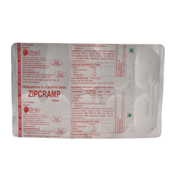ZIPCRAMP Tablet 10's Price, Uses, Side effects, Substitutes | Netmeds
