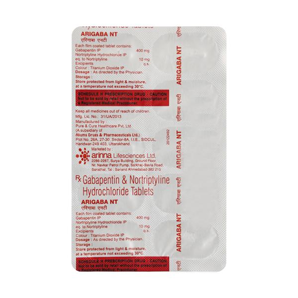 Arigaba NT Tablet 10'S Price, Uses, Side effects, Substitutes | Netmeds