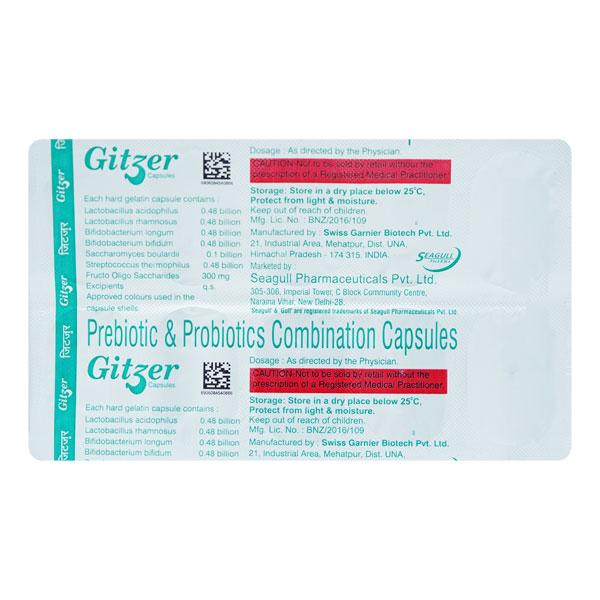 GITZER Capsule 10's Price, Uses, Side effects, Substitutes | Netmeds