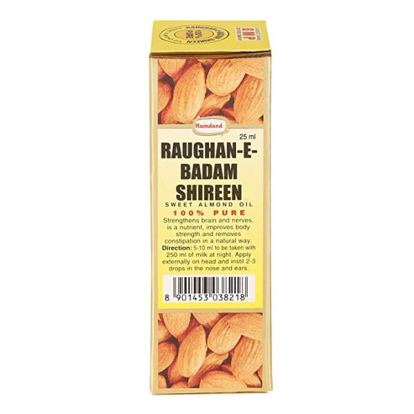 Hamdard Raughan - E - Badam Shireen Sweet Almond Oil 25 ml Online at ...