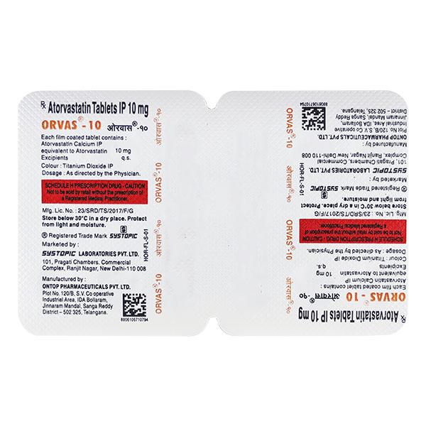 Orvas 10mg Tablet 14'S