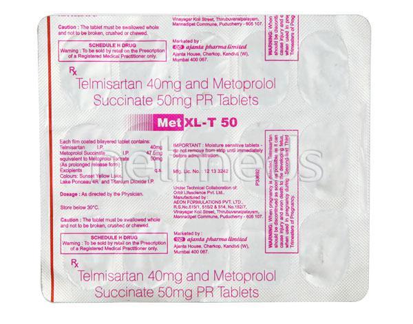 MET XL T 50mg Tablet 15'S