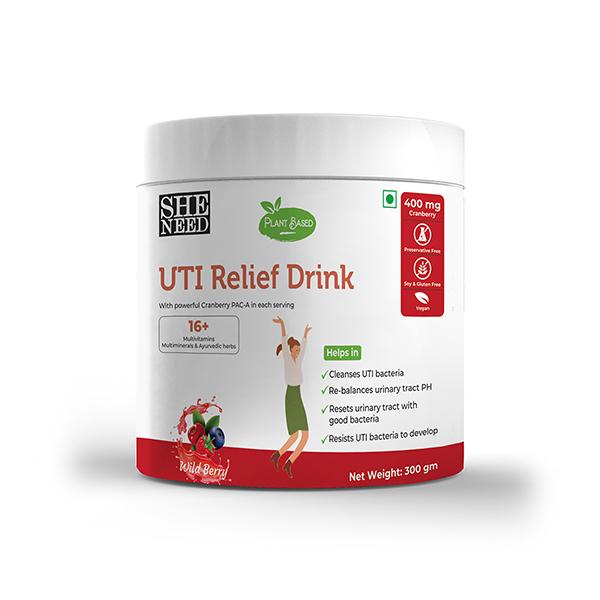 Buy She Need Plant Based UTI Relief Drink - Wild Berry Flavour 300 gm ...