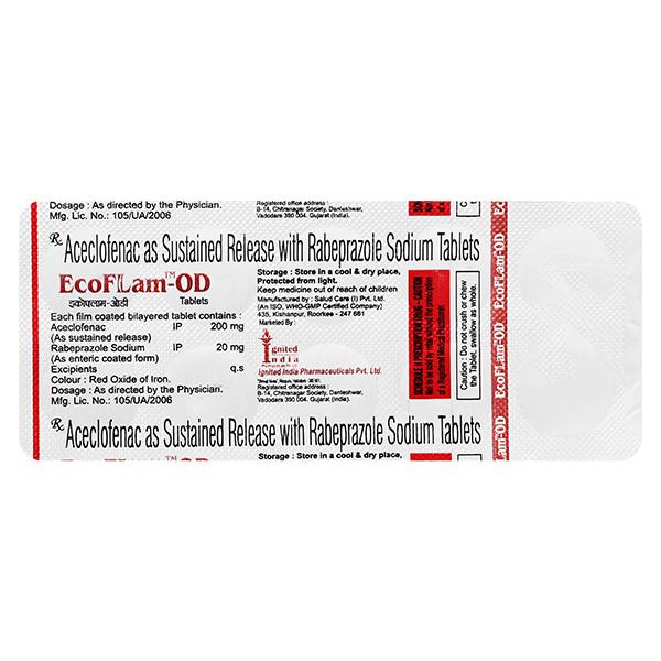 Buy ECOFLAM OD Tablet 10's Online at Upto 25% OFF | Netmeds