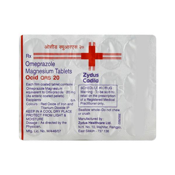 Ocid Qrs 20mg Tablet 15'S