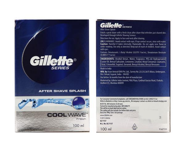 Buy Gillette Series After Shave Splash - Cool Wave Fresh 100 ml Online ...
