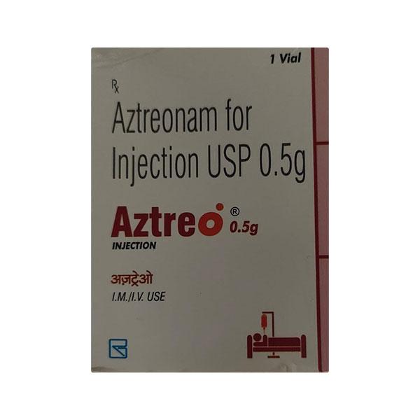 AZTREO 0.5gm Injection 1's : Uses, Side Effects, Price | Netmeds